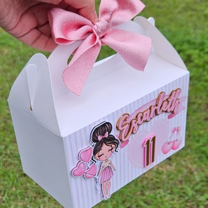 Custom Pink Favor Box Coquette Theme Favor Coquette Favor Boxes ...