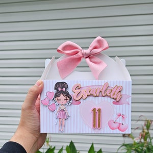 Custom Pink Favor Box Coquette Theme Favor Coquette Favor Boxes ...