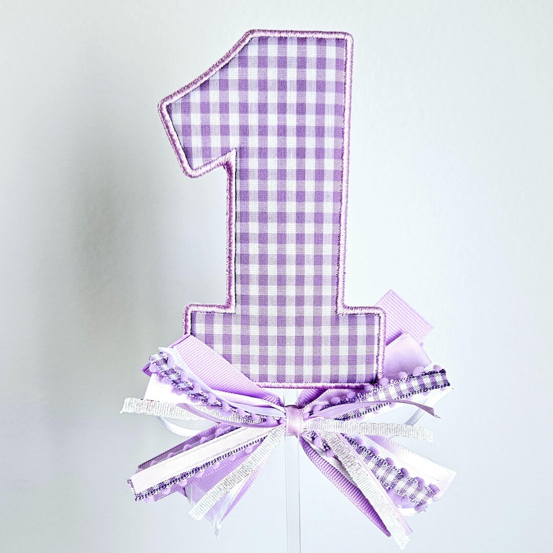 Number 1 Cake Topper for 1st Birthday Fabric Number Embroidery Cake ...