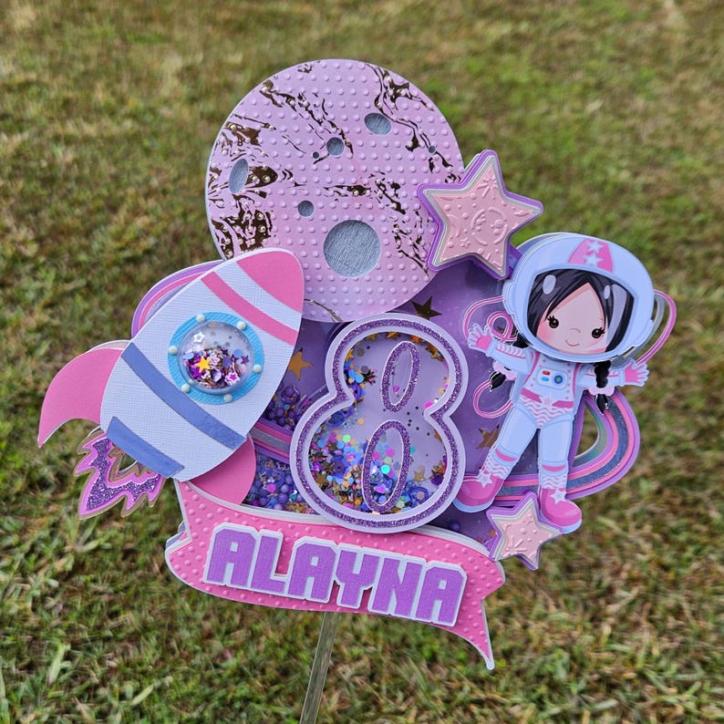 Astronaut Girl Cake Topper, Outer Space Birthday Party - Etsy