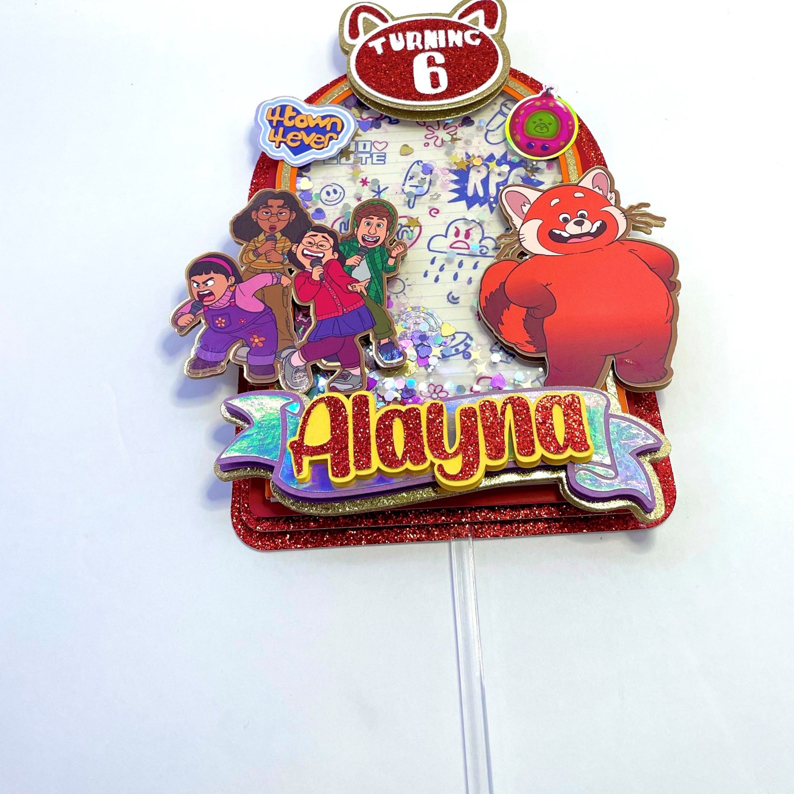 Cake Topper Red Cake Topper Turning Topper Cake Birthday - Etsy