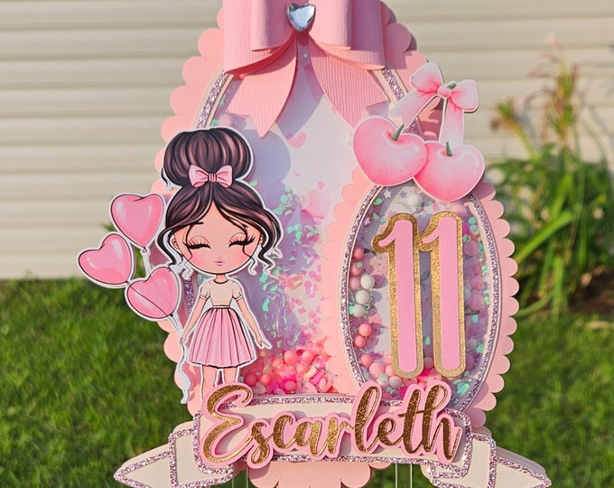 Coquette Theme Cake Topper Cute Pink Girly Cake Topper Bows Theme Cake ...