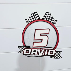 Race Party F1 Theme Cake Topper Formula Party Decor Cake Toppers 3D ...