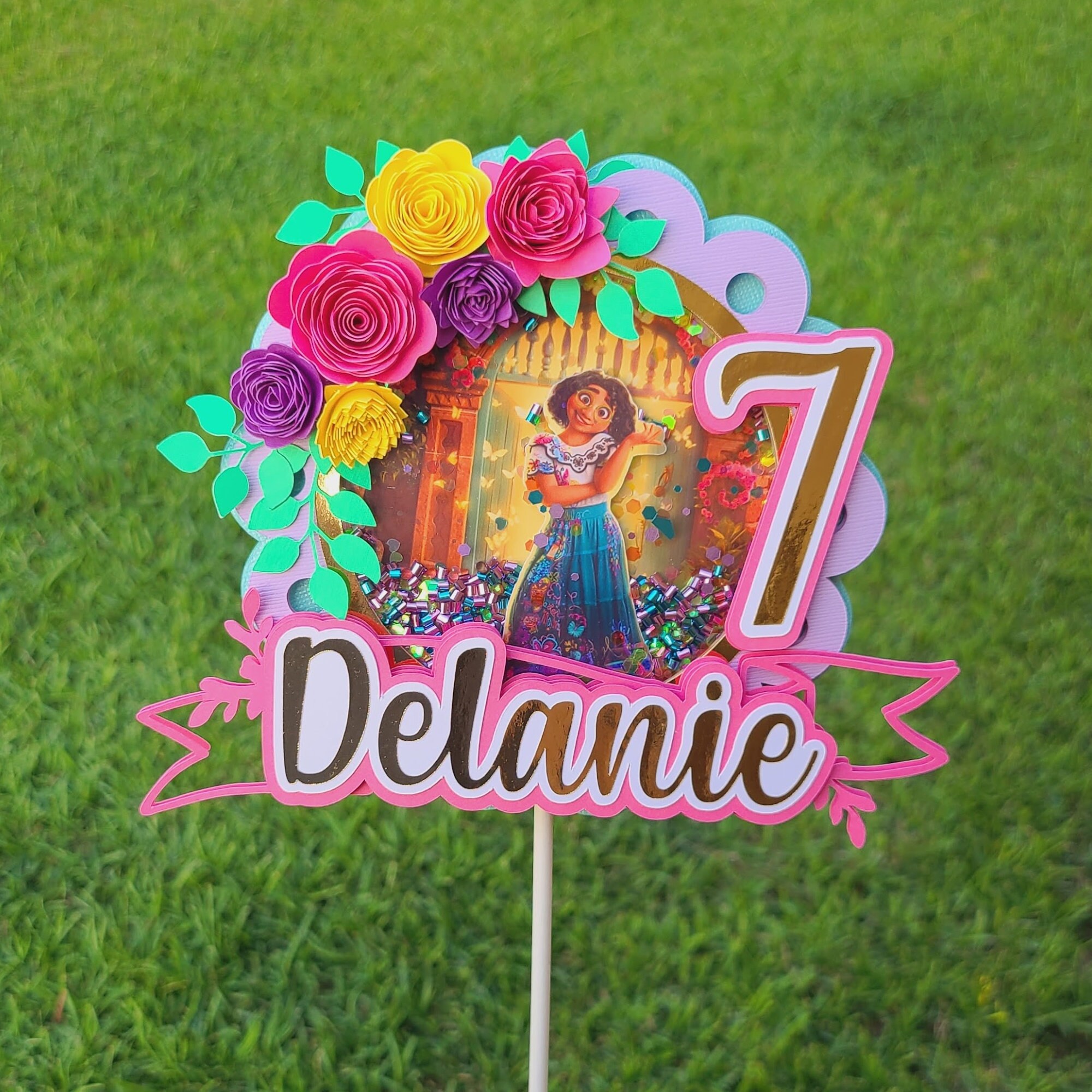 Encanto Shaker Cake Topper, Birthday Party Cake Topper, Mirabel Cake ...