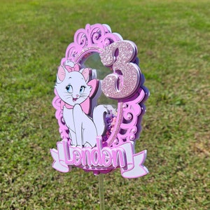 Cute Kitten Cake Topper Cat Party Theme Pink Cat Party Cat Decor Kitty ...