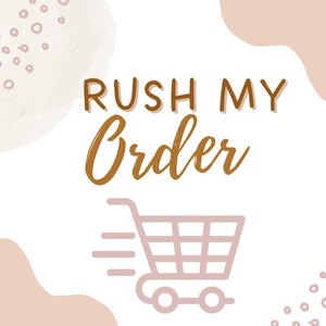 Rush My Order. - Etsy