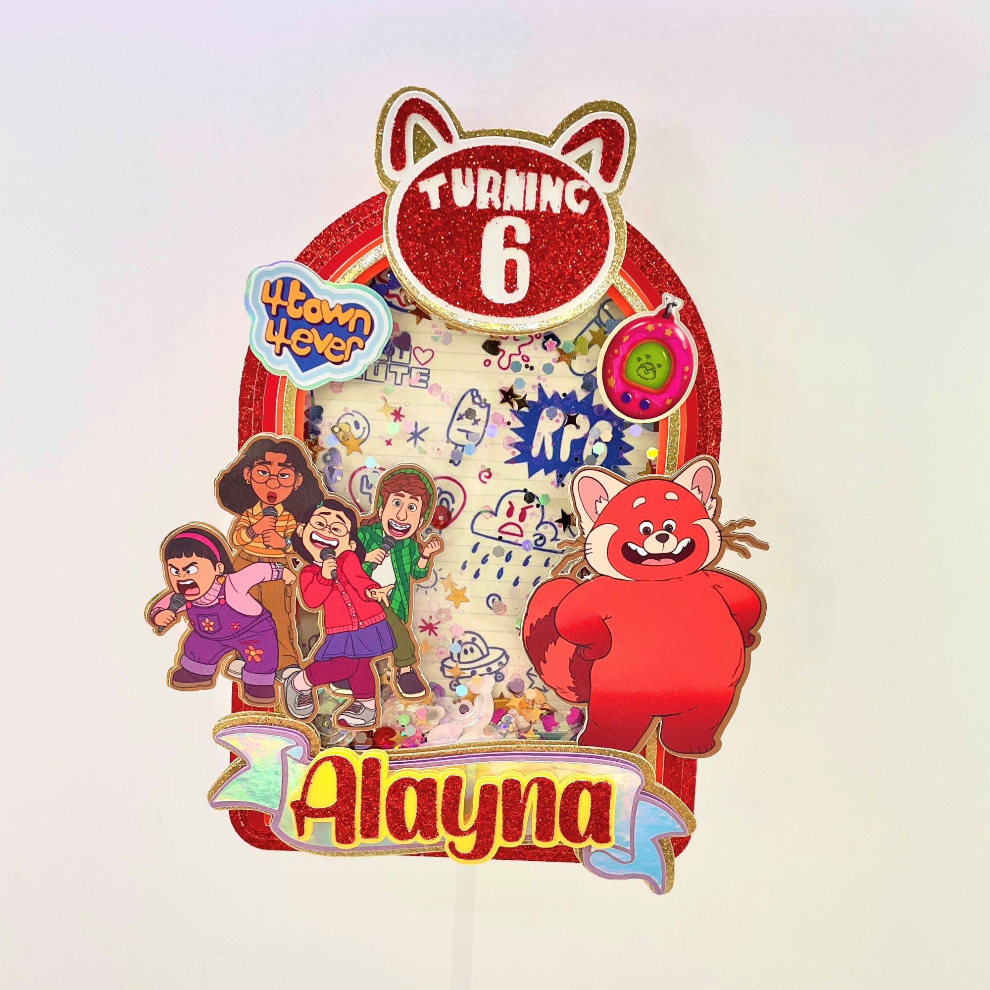 Cake Topper Red Cake Topper Turning Topper Cake Birthday - Etsy