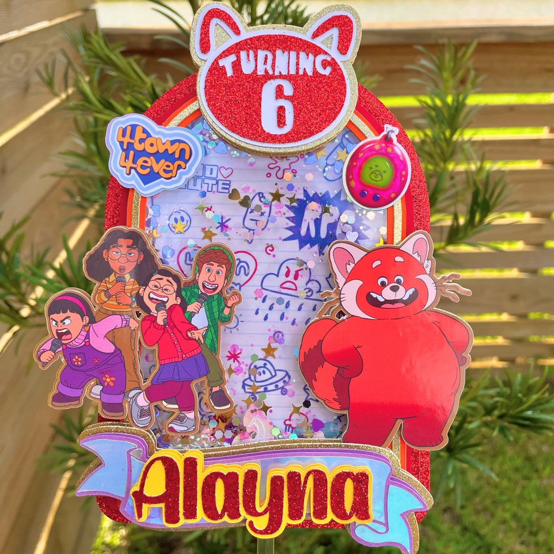 Cake Topper, Red Cake Topper, Turning Topper, Cake, Birthday Party ...