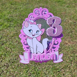 Cute Kitten Cake Topper Cat Party Theme Pink Cat Party Cat Decor Kitty ...