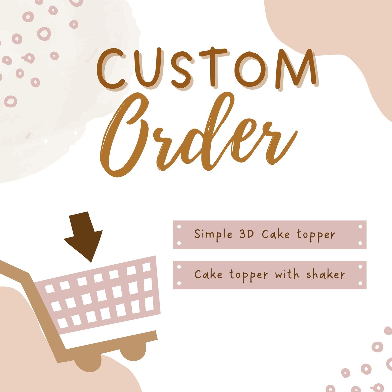 Custom Cake Topper, Personalized Cake Topper, Custom Order, 3D Cake ...