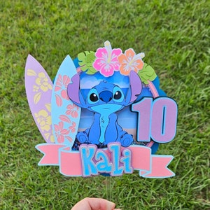 Stich Party Theme, Cake Topper, Personalized Cake Topper, Cake Decor ...