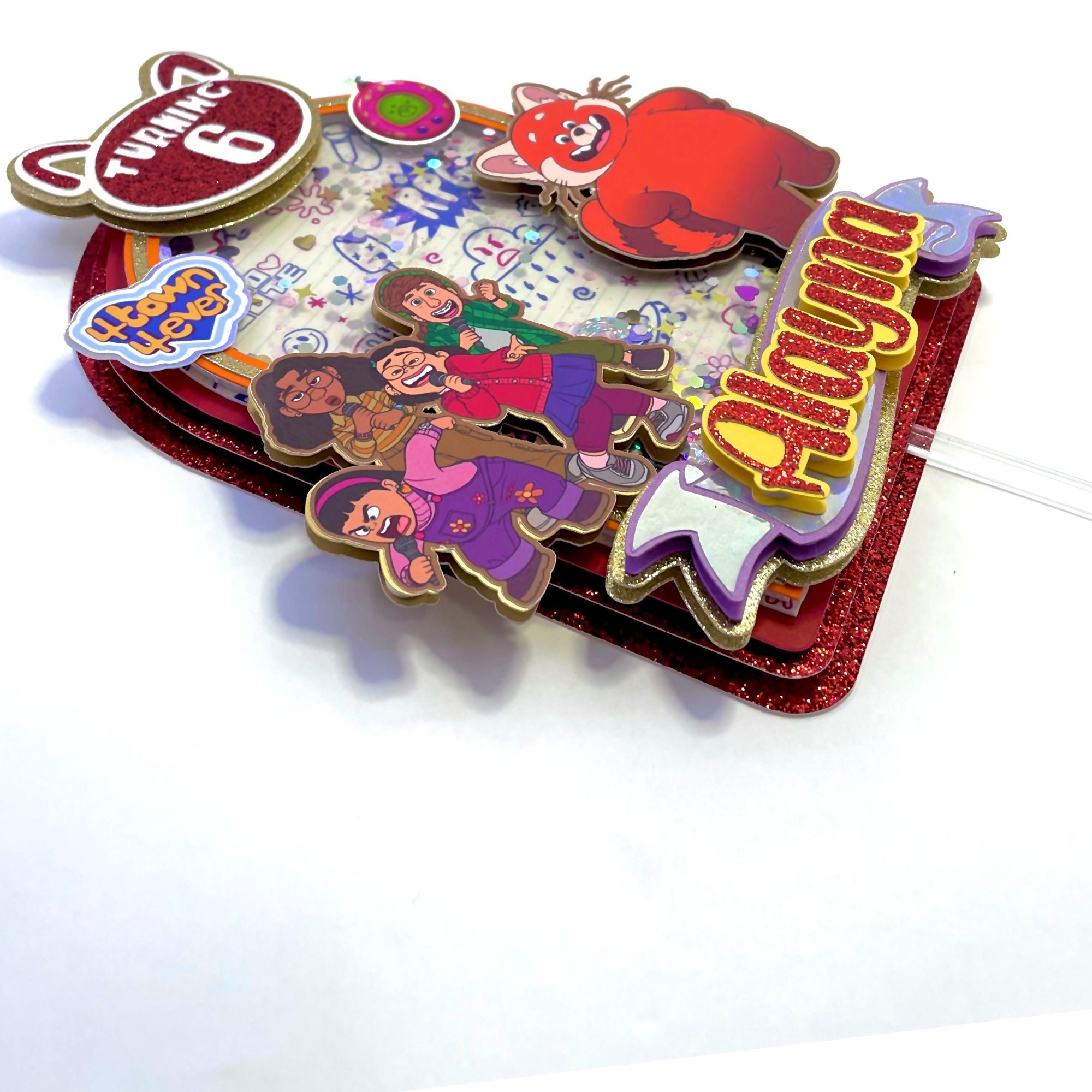 Cake Topper Red Cake Topper Turning Topper Cake Birthday - Etsy