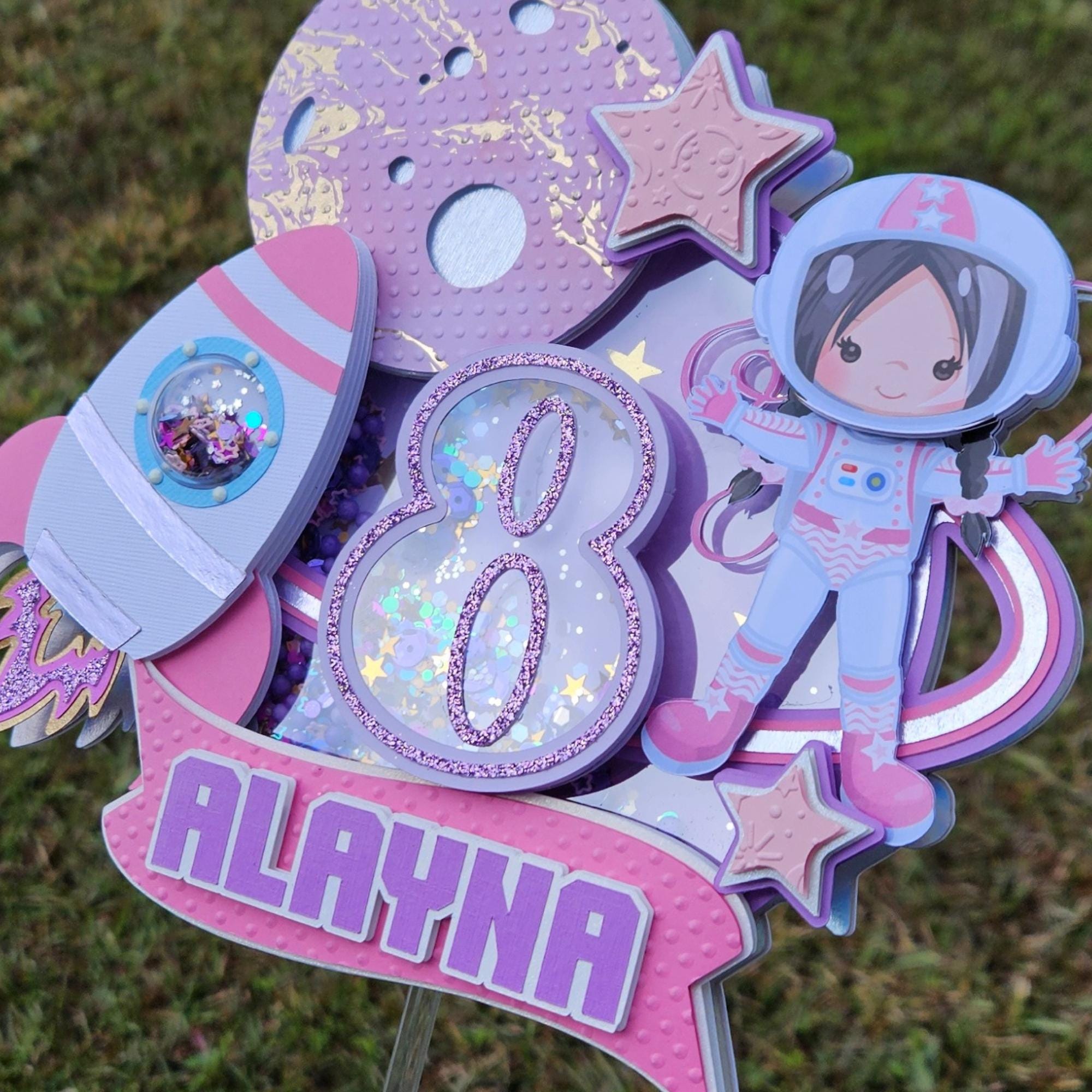 Astronaut Girl Cake Topper, Outer Space Birthday Party - Etsy