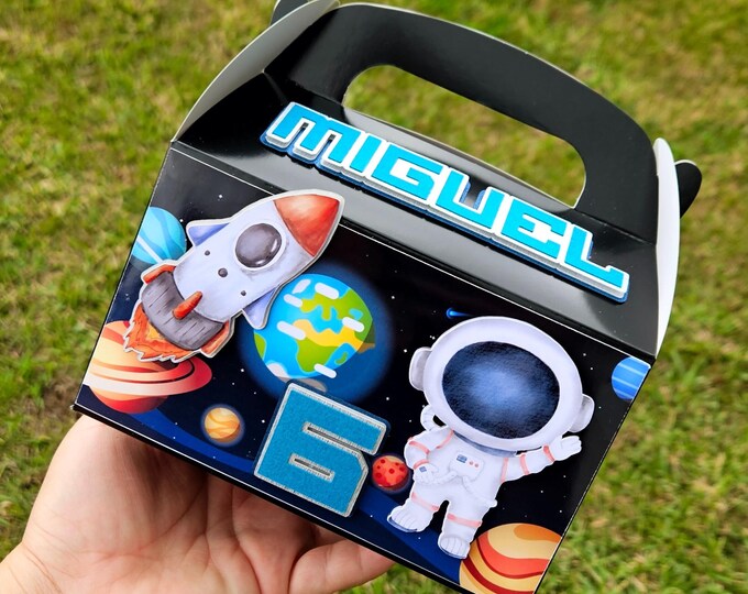 Astronaut Favor Box Galaxy Theme Candy Box Space Theme Gift Box Cosmic ...