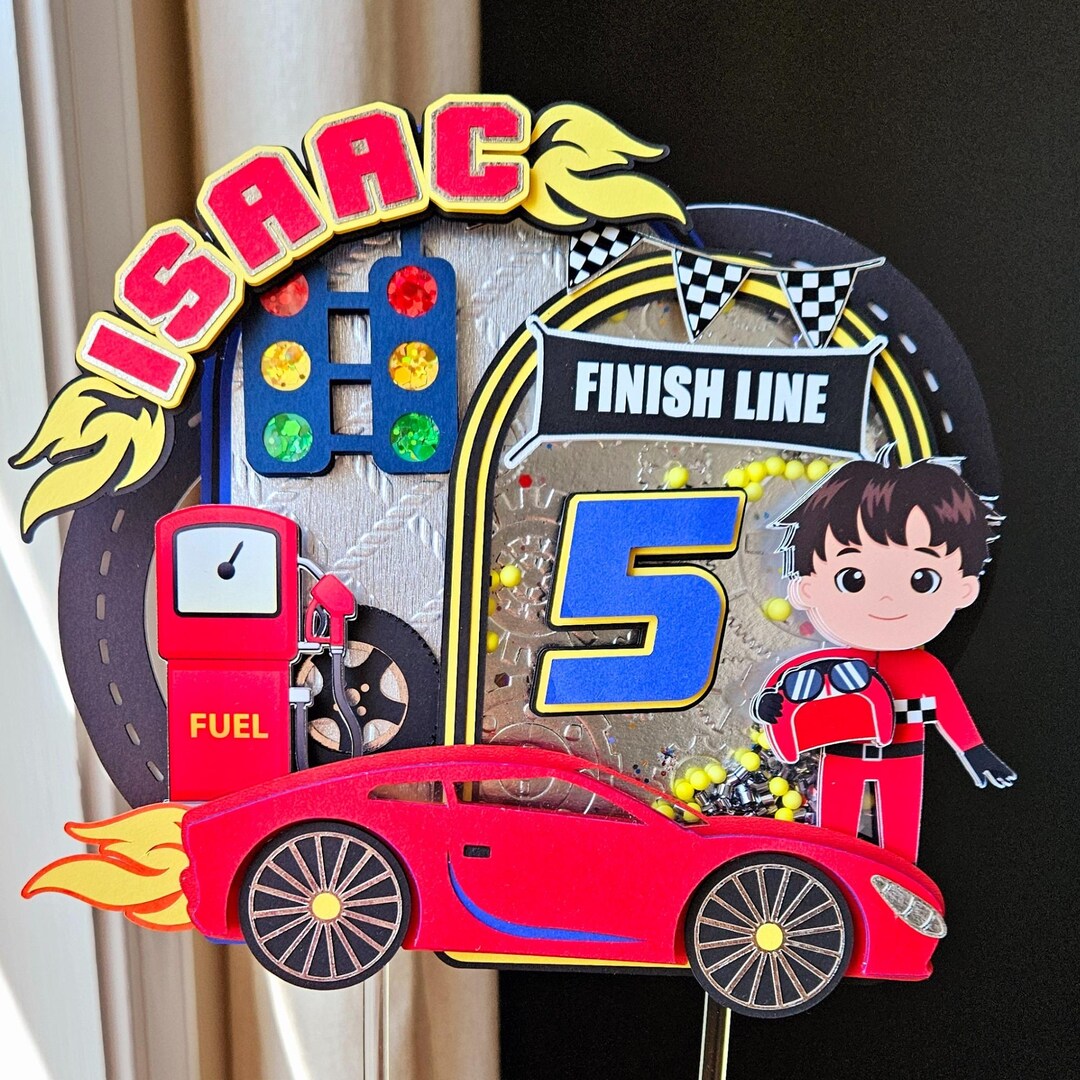 Racing Theme Cake Topper Red Car Cake Topper Formula 1 Theme Party ...