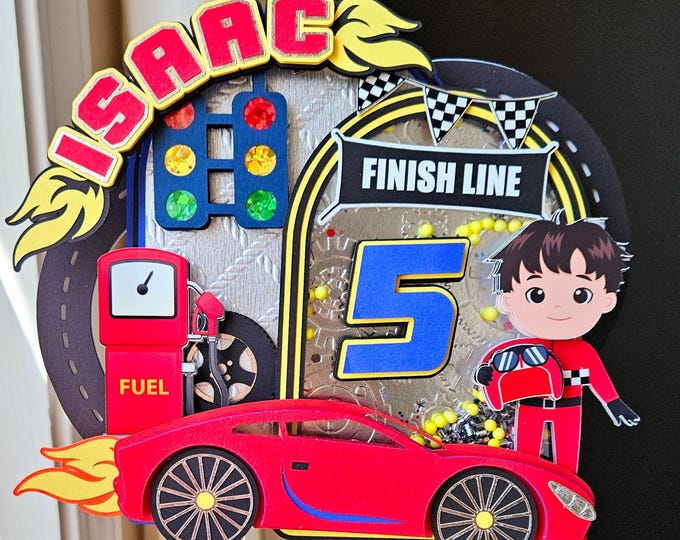 Racing Theme Cake Topper Red Car Cake Topper Formula 1 Theme Party ...