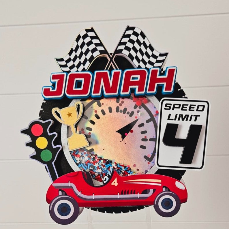 Speed Theme Cake Topper Cars Theme Party Racing Party Theme - Etsy