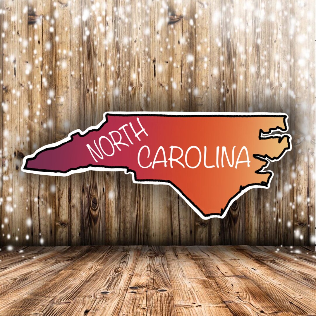 North Carolina Vinyl Sticker/stickers/planner Stickers/laptop Stickers ...