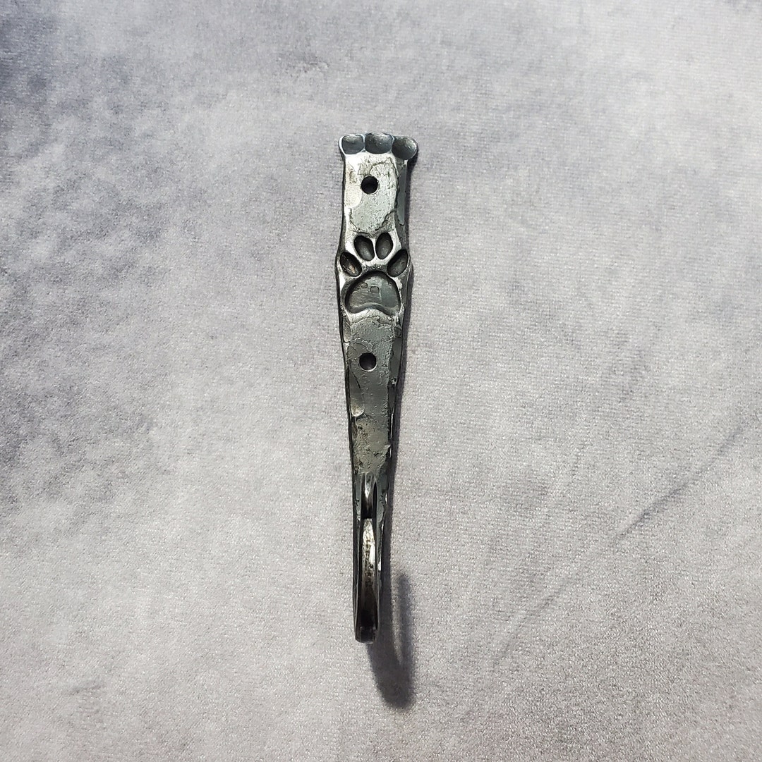 Hand Forged Dog Paw Print Hook "1" - Etsy