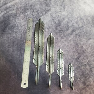Hand Forged Feather Hook (multiple Sizes Available) - Etsy