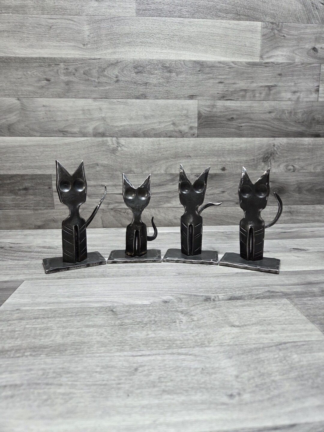 Hand Forged Cat Statue - Etsy