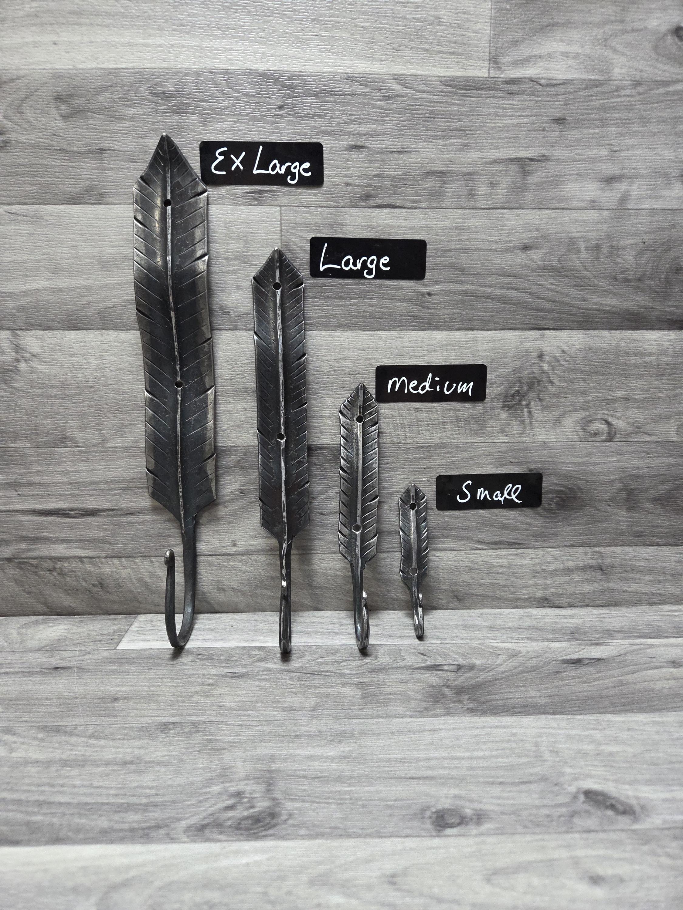 Hand Forged Feather Hook (multiple Sizes Available) - Etsy