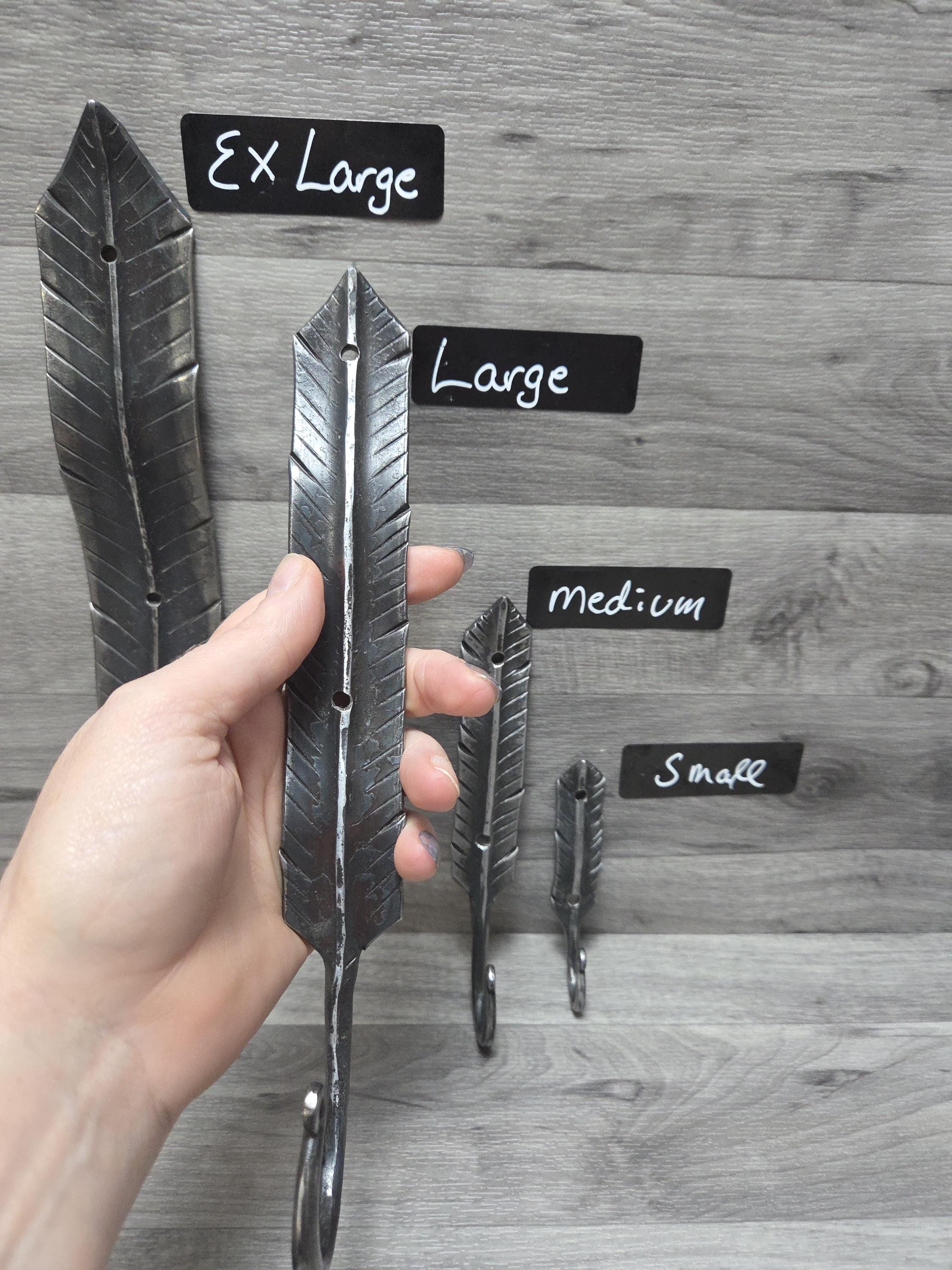 Hand Forged Feather Hook (multiple Sizes Available) - Etsy