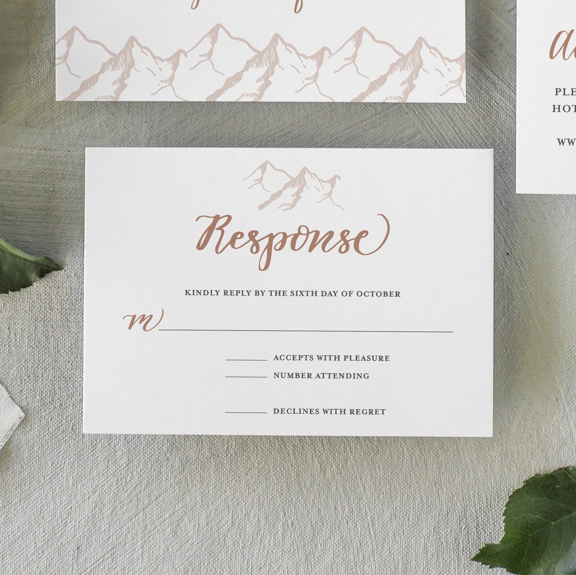 Mountain Wedding Invitation Custom Mountain Invite for Weddings - Etsy