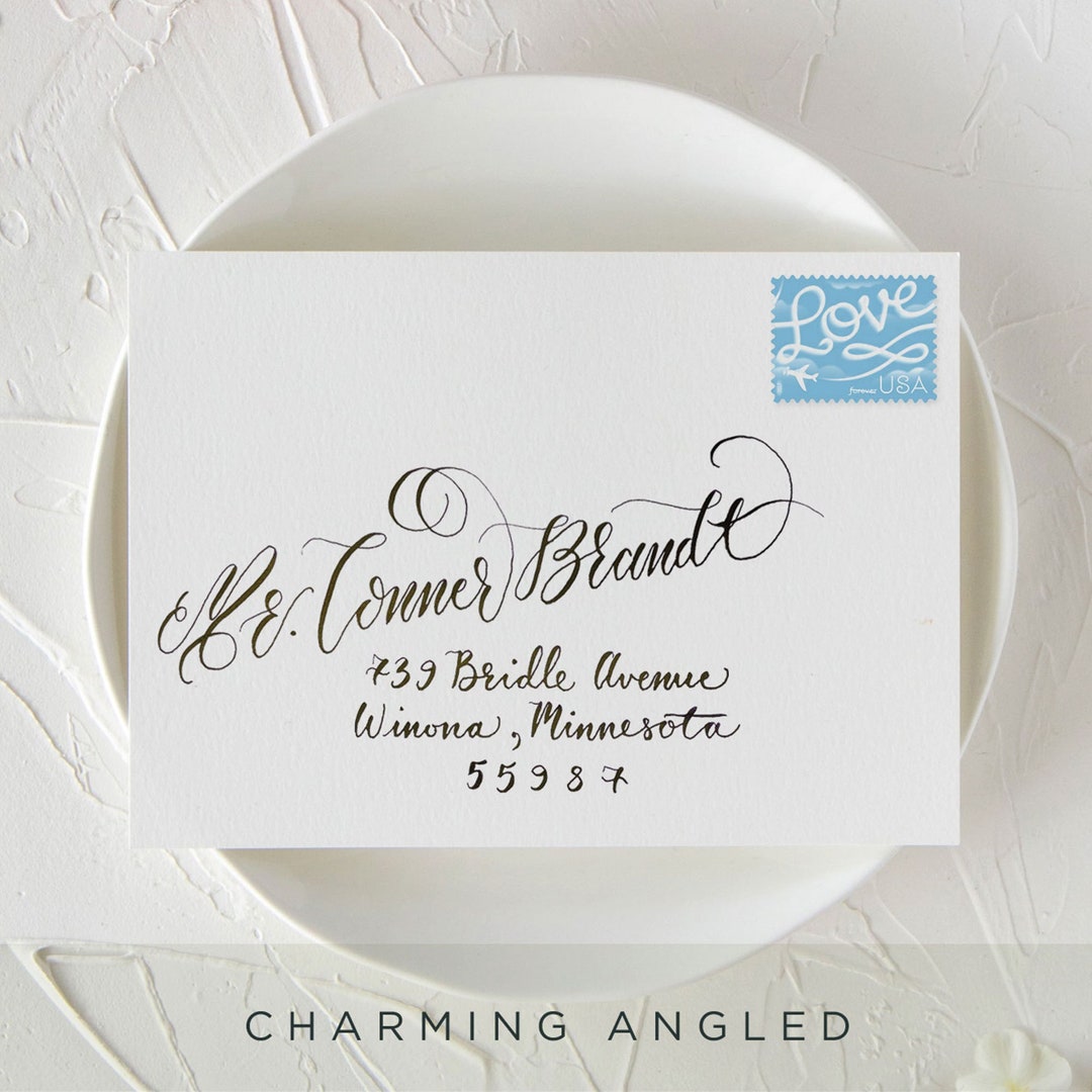 Wedding Invitation Envelope Calligraphy, Charming Wedding Stationery ...
