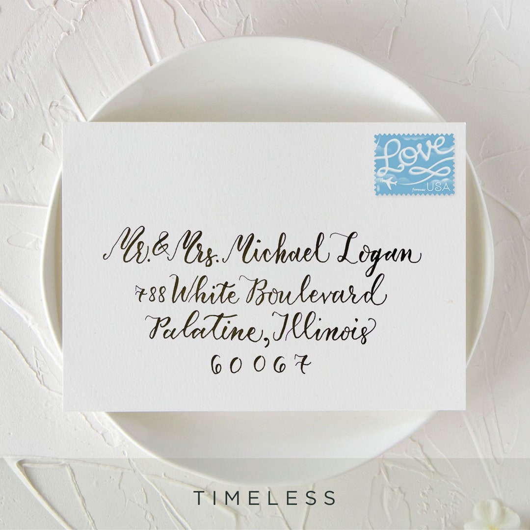 TIMELESS Fall Wedding Invitations Envelope Calligraphy, Timeless ...