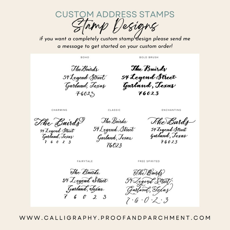 BOHO Return Address Stamp, Wedding Envelope Address Stamp Add On ...