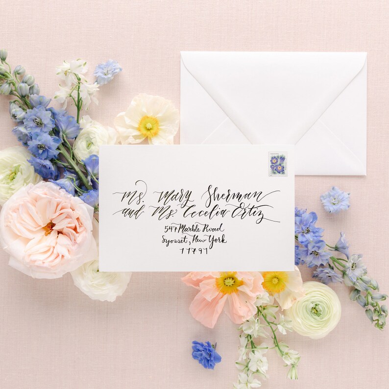 Enchanting Wedding Invitation Envelope Calligraphy, Enchanting Wedding ...