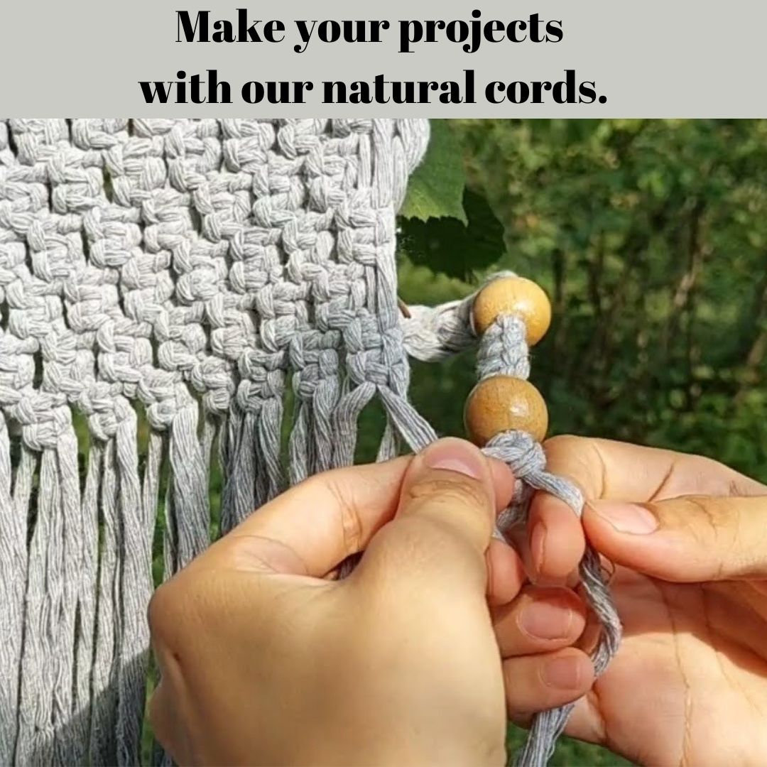 Macrame Cord 3mm Single Strand Yarn, 250gr 150m 160 Yards Natural Very ...