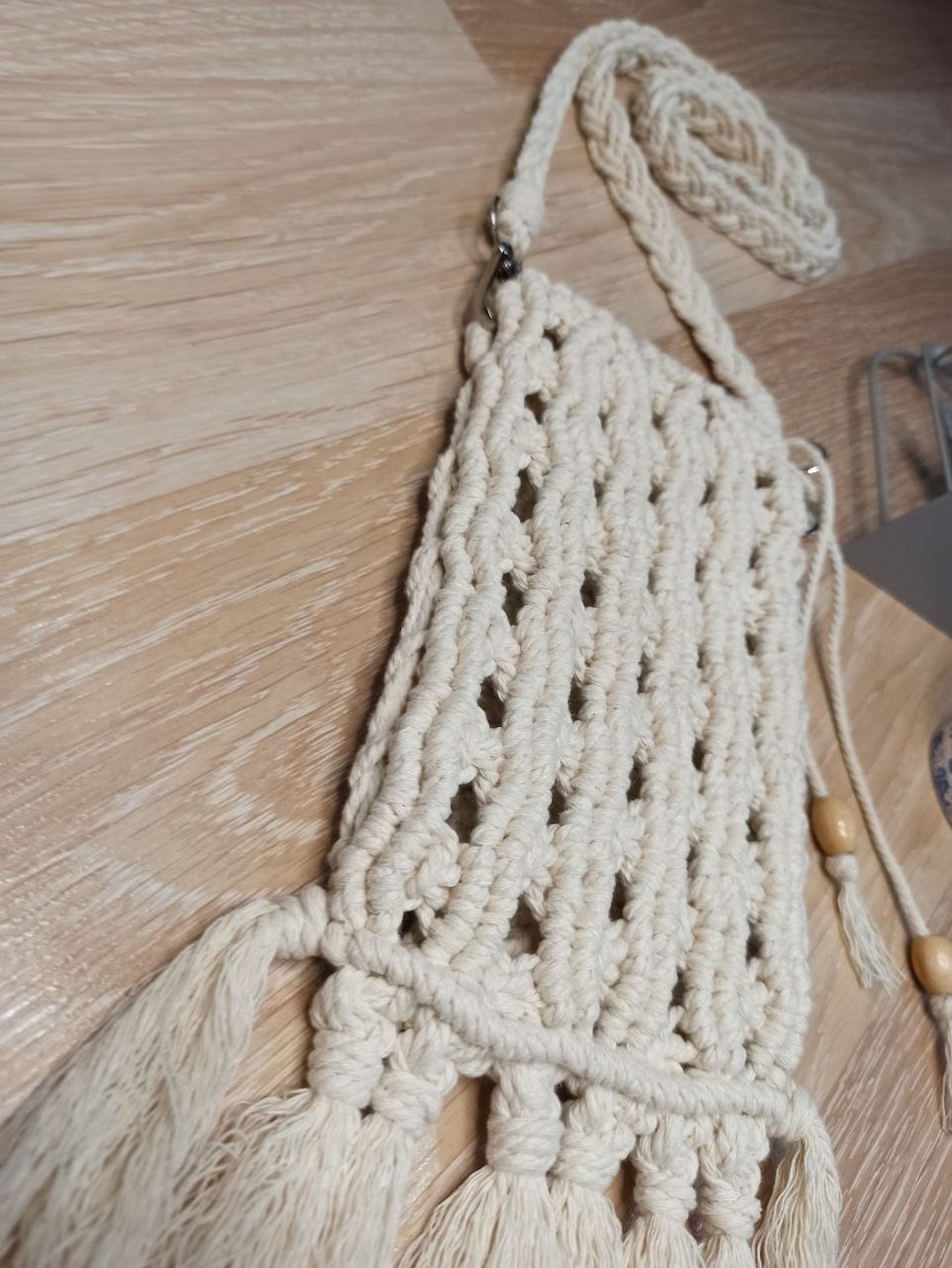 Handmade Macrame Cell Phone Bag - Small Crossbody Boho Mobile Case ...