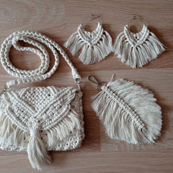 Macrame Bag PDF Pattern Mini Shoulder Purse Macrame Tutorial Crossbody ...