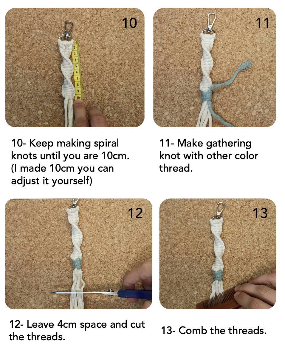 3 Macrame Keychain Patterns – DIY Boho Keyrings (PDF Pattern) - Etsy