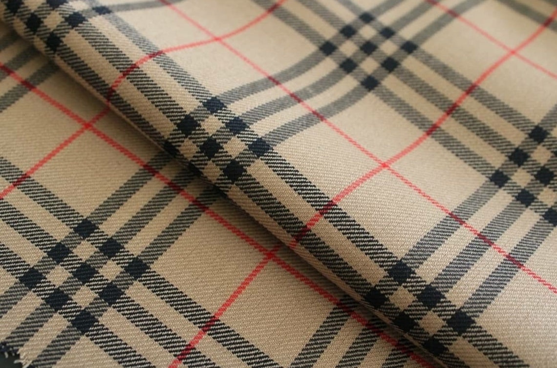 Fabric inspired by Burberry designer. Classic plaid fabric for | Etsy