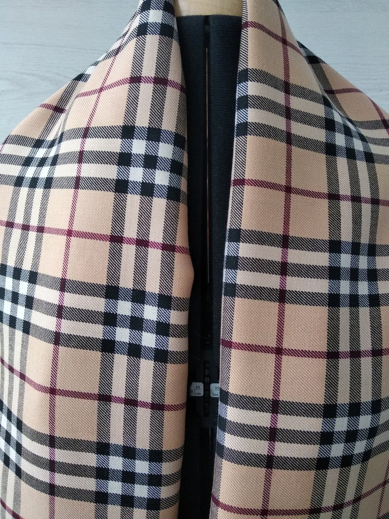 Fabric inspired by Burberry designer. Classic plaid fabric for | Etsy