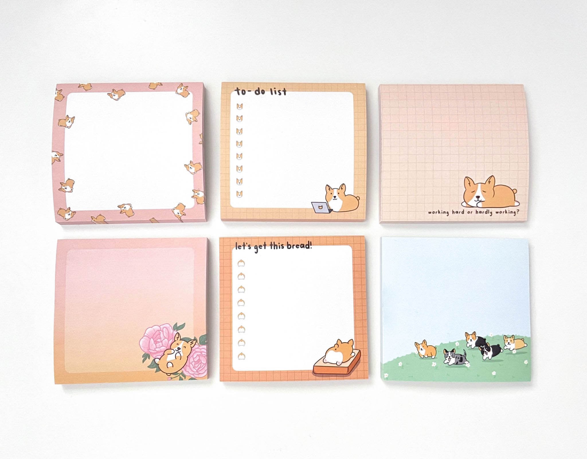 Corgi Sticky Notes Cute Kawaii Corgi Dog Memo Notepad Note - Etsy