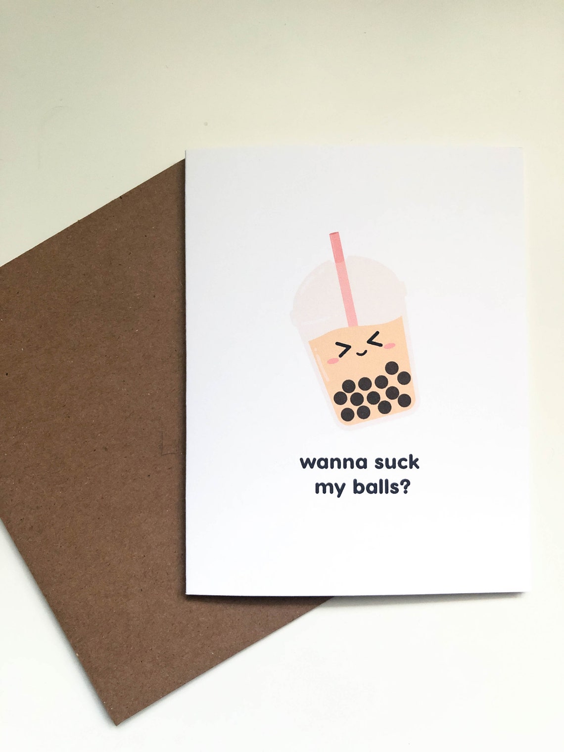 Wanna Suck My Balls Bubble Tea Boba Cute Punny Funny Vulgar Etsy