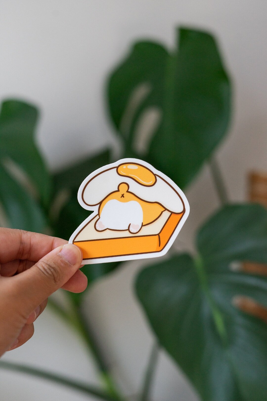 Breakfast Sandwich Egg Toast Corgi Butt Sticker - Vinyl Matte ...