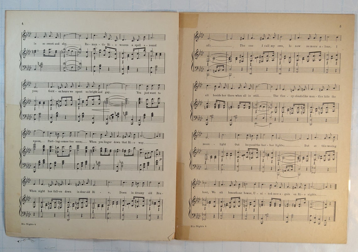 Rio Nights Sheet Music - Etsy