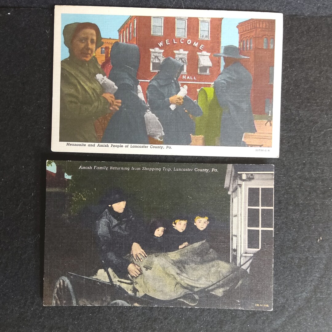 2 Vintage Postcards, Amish - Etsy