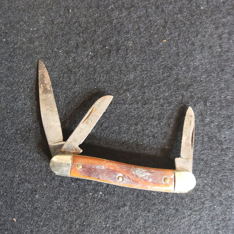 Vintage Anvil 3-blade Pocket Knife - Etsy