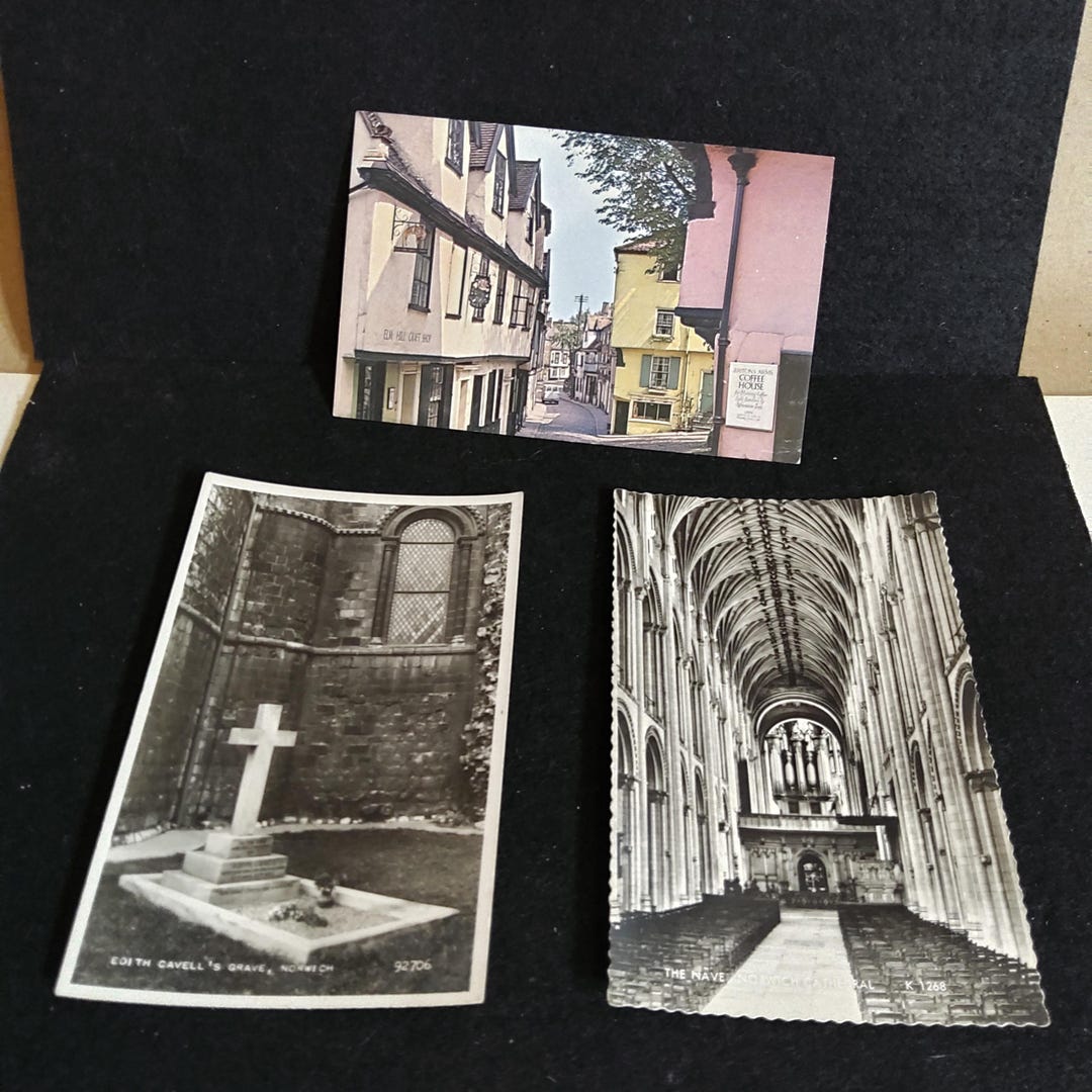 Vintage Group of 3 Postcards, Norwich, England, Photo Postcards - Etsy
