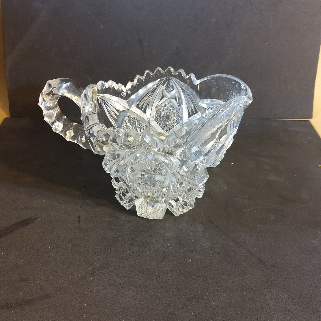 Vintage Cut Glass Creamer