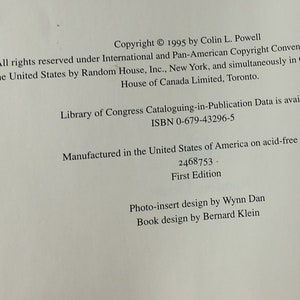 Colin Powell, My American Journey, 1st Edition - Etsy