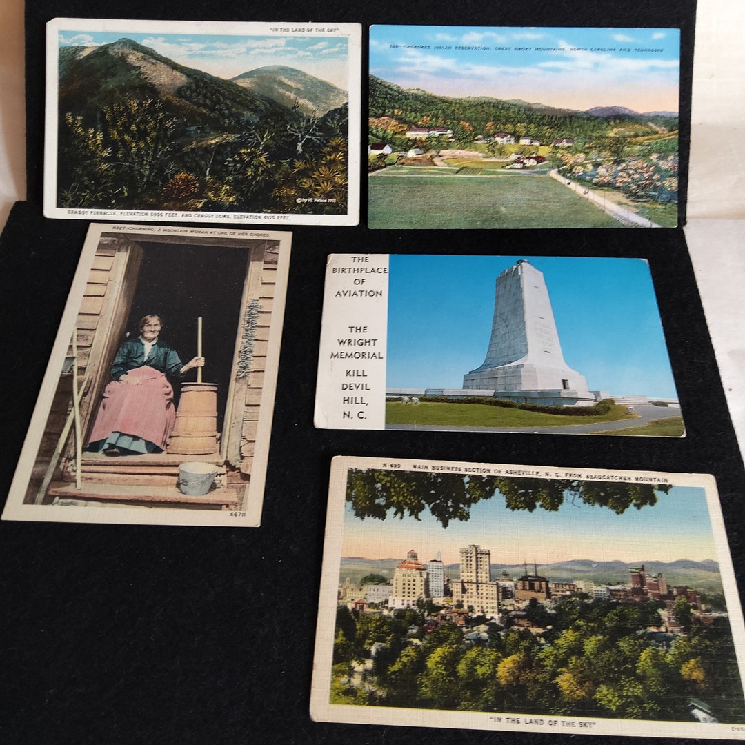 Vintage Group of 5 Postcards, North Carolina - Etsy