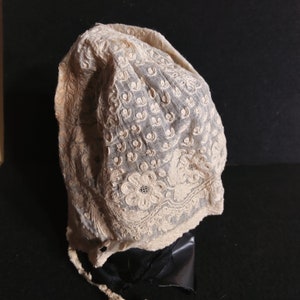 Antique 1860s Embroidered Baby Bonnet - Etsy