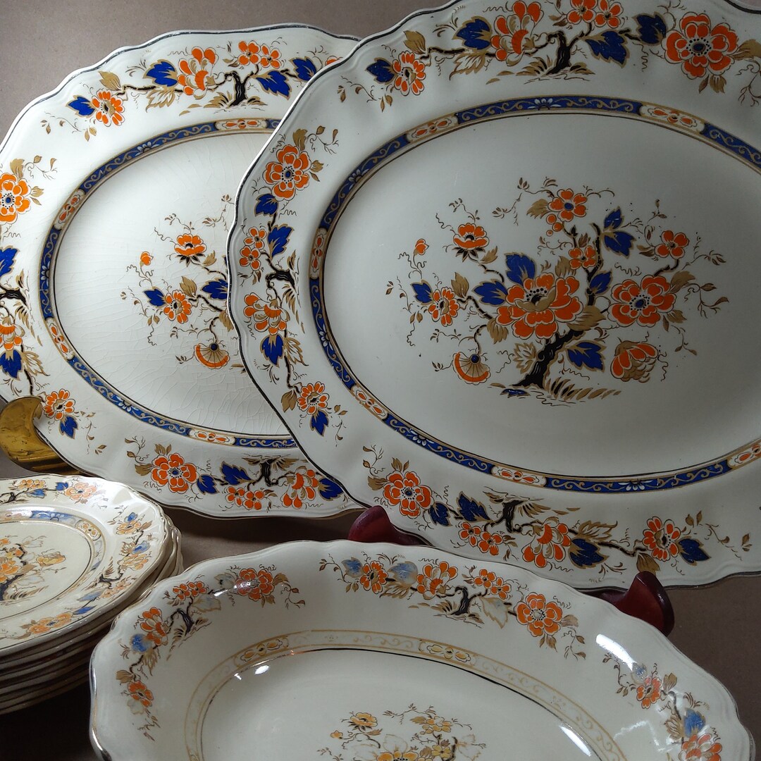 J & G Meakin Sunshine, 2 Platters, Oval Bowl and 6 Small Plates - Etsy